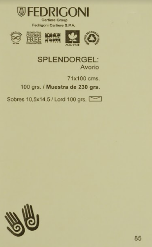 SPLENDORGEL AVORIO – Enores | Papel fino de excelencia para proyectos y ...